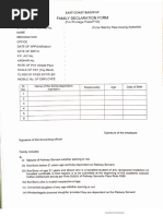 Railway Employee Family Declaration Form | PDF