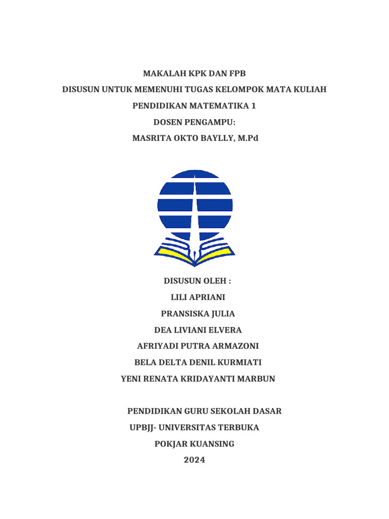 UT MAKALAH MTK MAS AFRI Edit 2 | PDF