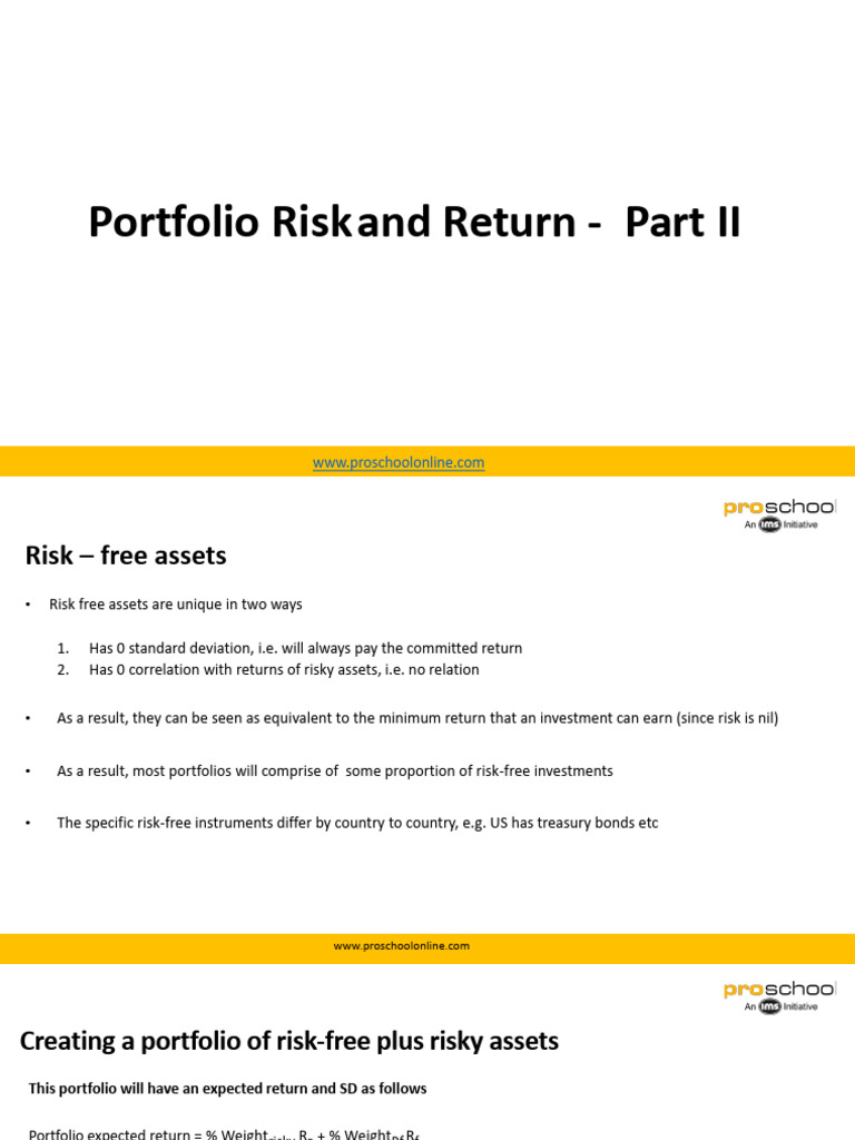 2 - Portfolio Risk & Return Part II | PDF | Diversification (Finance ...
