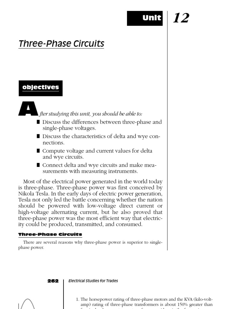 Three Phase Circuits | PDF | Voltage | Alternating Current