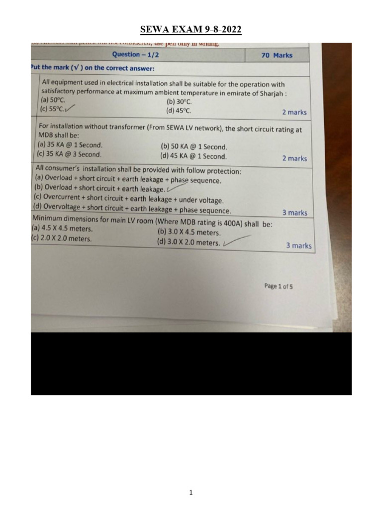 Sewa Exam 9-8-2022 | PDF