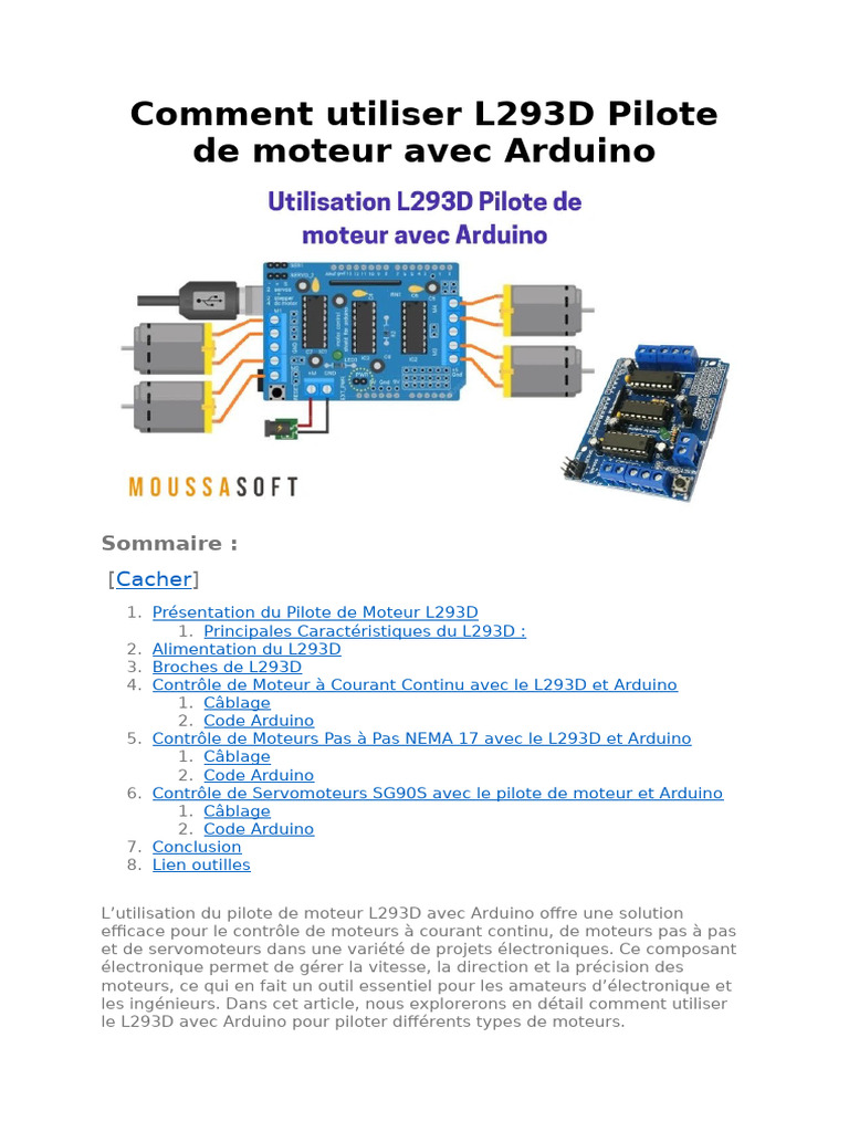 L293D arduino shield | PDF | Arduino | USB