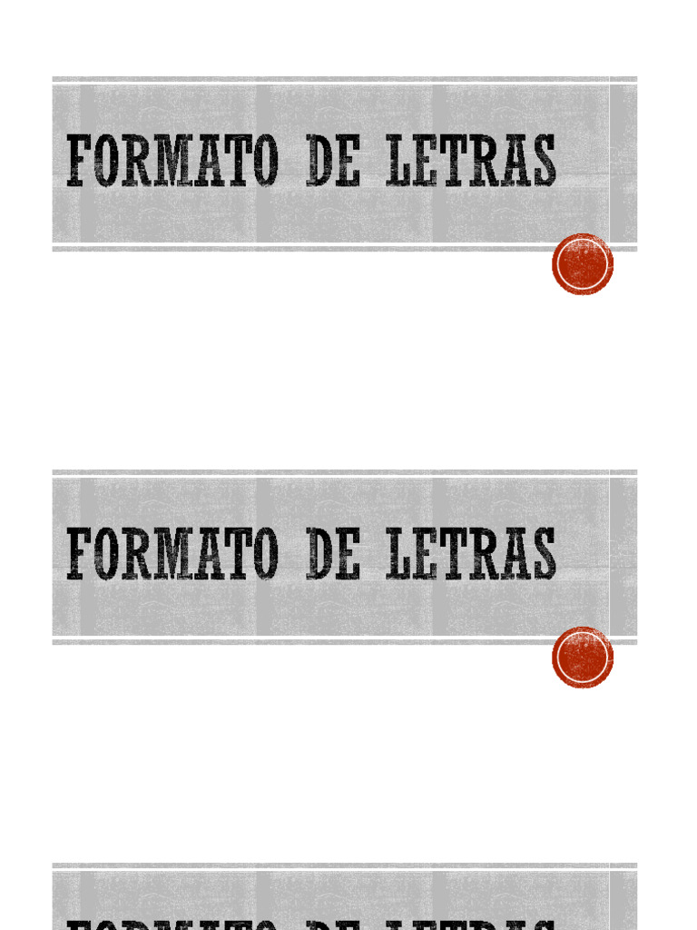 Formato de Letras | PDF