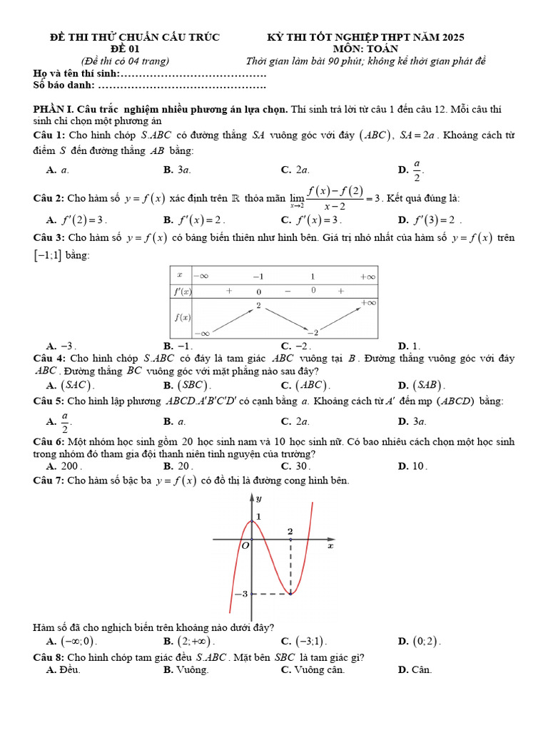 Đề thi thử 01-cct | PDF