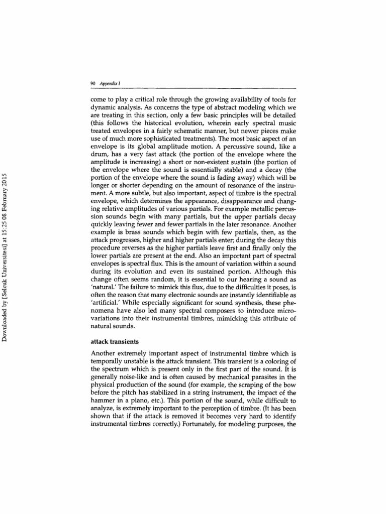 Spectral Music: Concepts and Techniques | PDF | Spectral Density | Harmonic