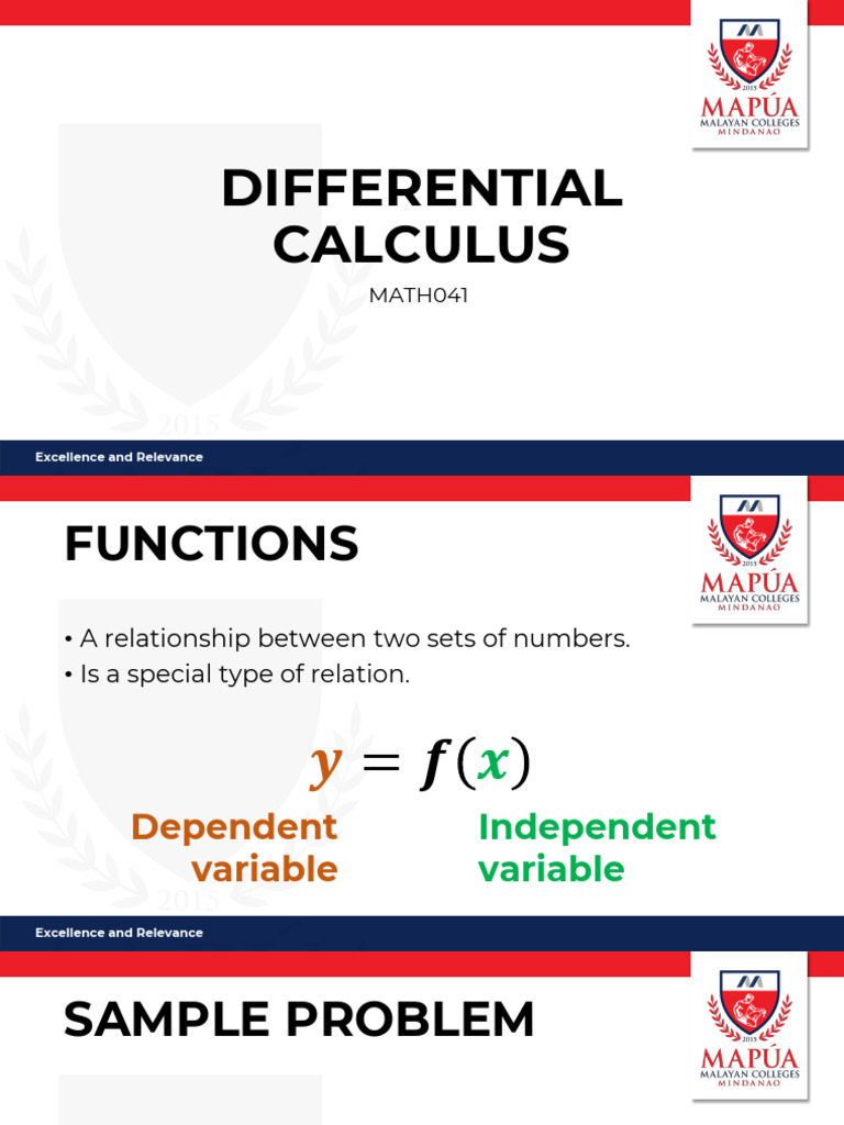 Differential Calculus Module 1 Handouts | PDF | Calculus | Derivative