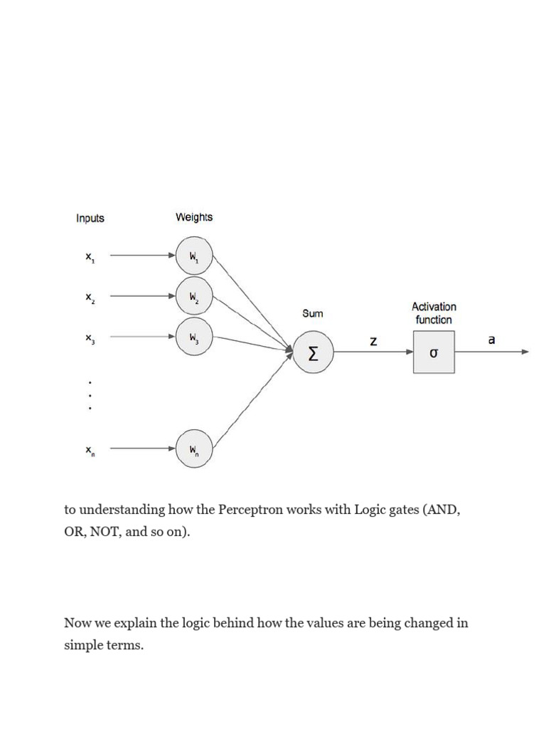 Logic Gates Explained with Perceptrons | PDF | Artificial Intelligence ...