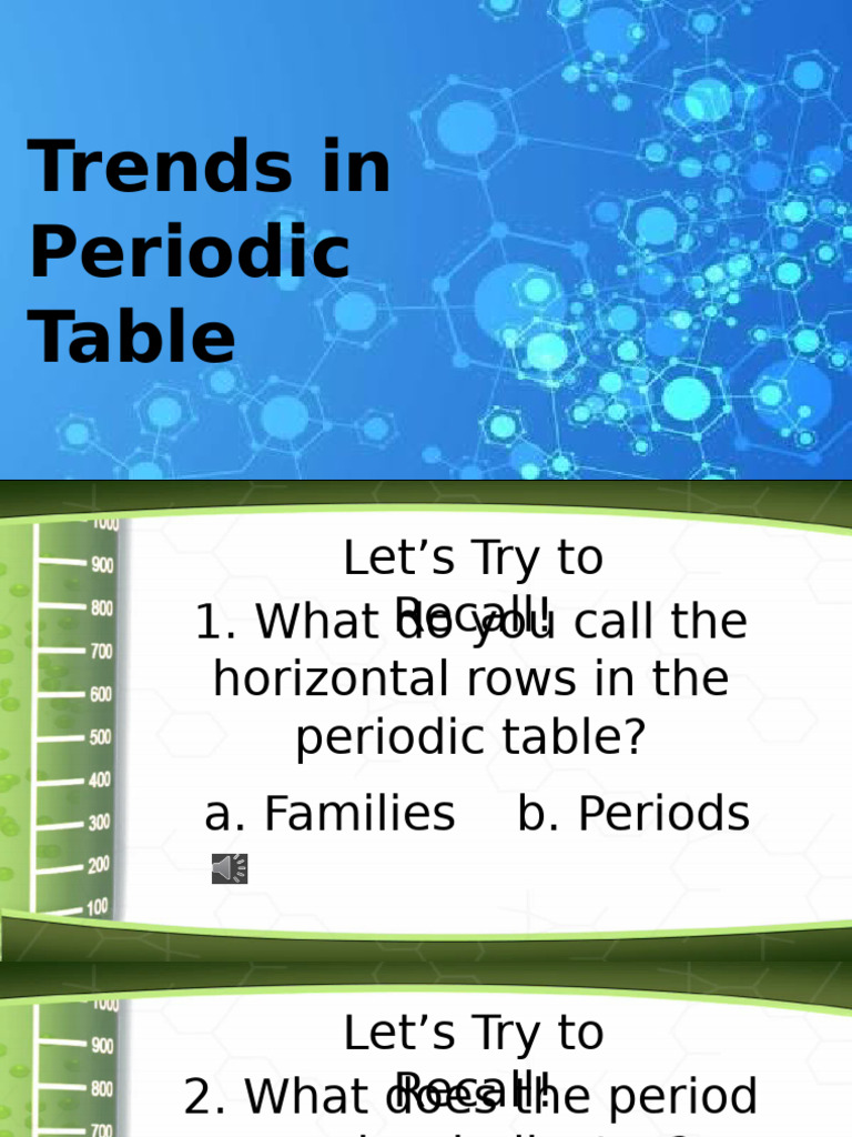 Trends in Periodic Table Properties | PDF | Chemistry | Quantum Mechanics