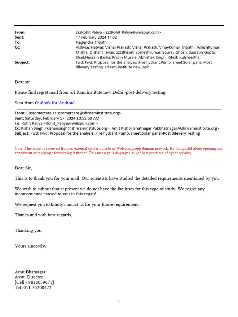 Post Delivery Report by Sri Ram | PDF