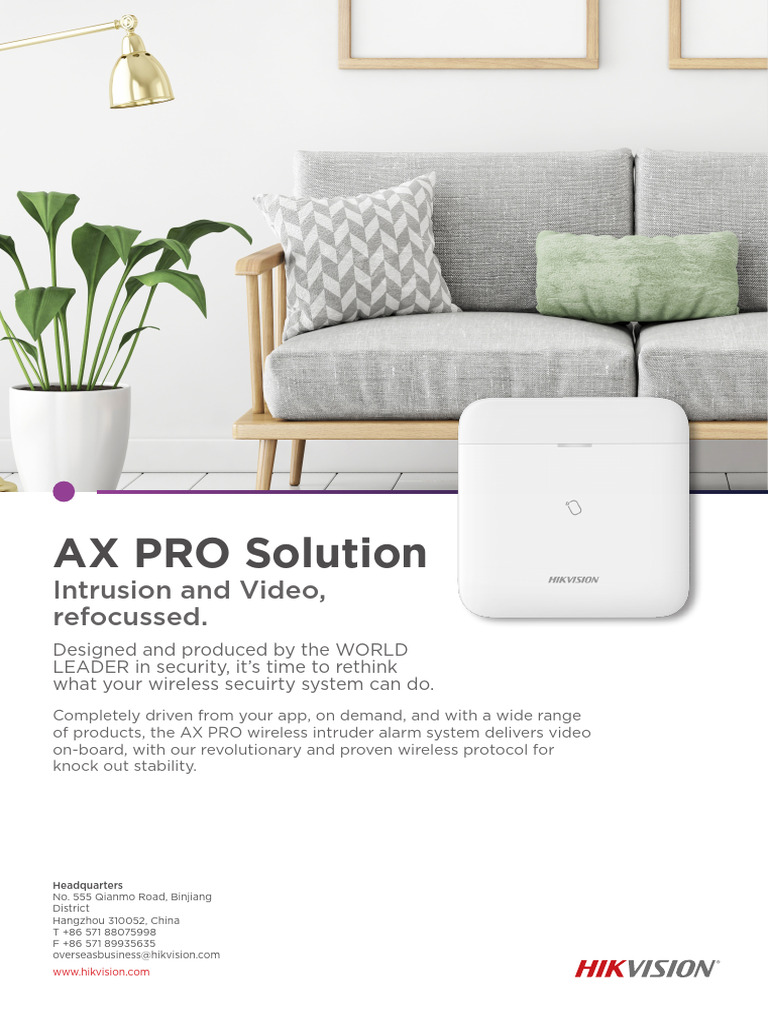 AX PRO Product Brochure 868MHZ | PDF | Security Alarm | Sensor