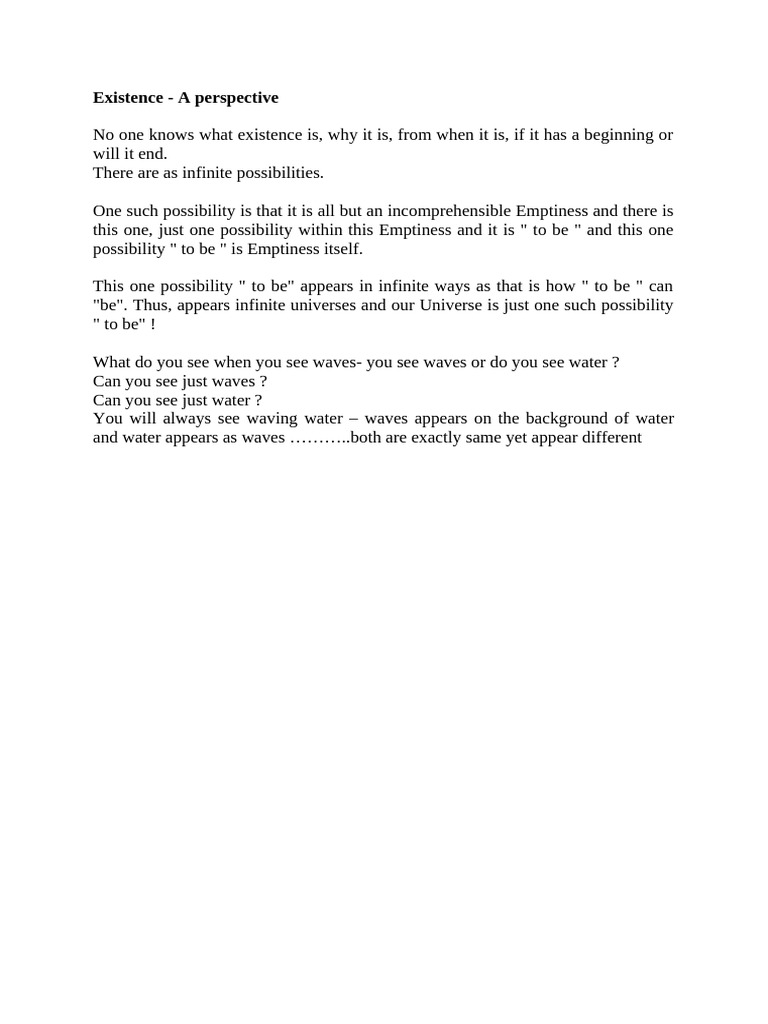 Existence | PDF