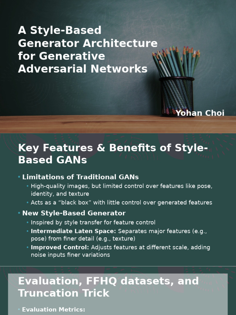 Presentation #7 A Style-Based GANs | PDF | Applied Mathematics ...