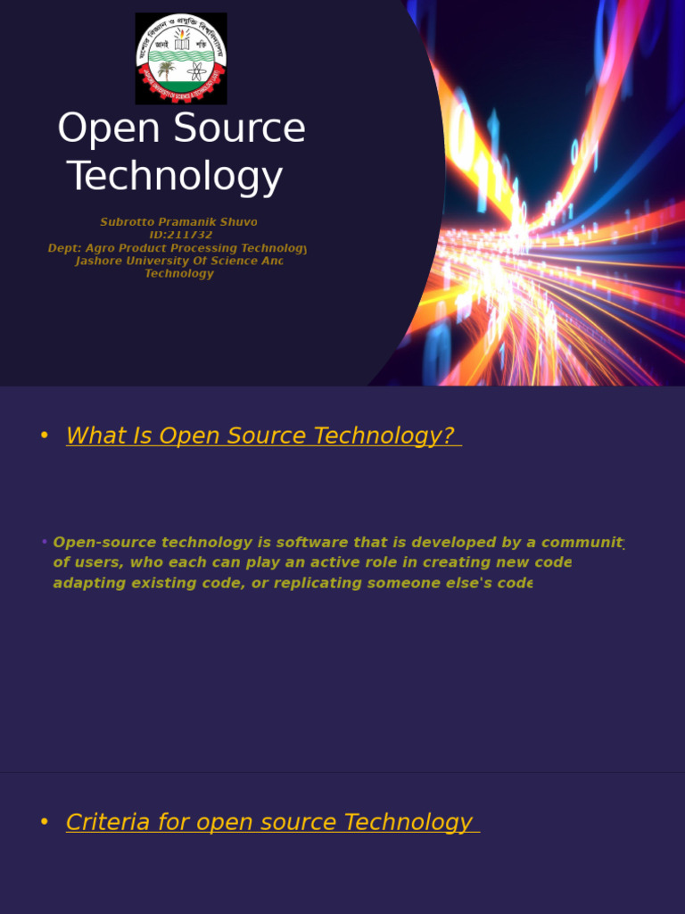 Open Source Tech for Students | PDF