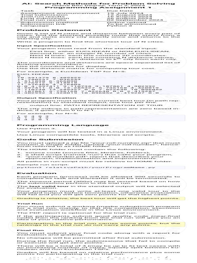 Ai Smps 2024 Programming Assignment 1 Tsp Pdf Python Programming 1224