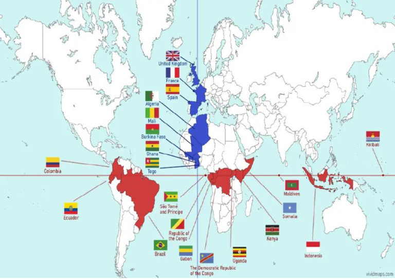 Linha Do Equador e Meridiano de Greenwich | PDF
