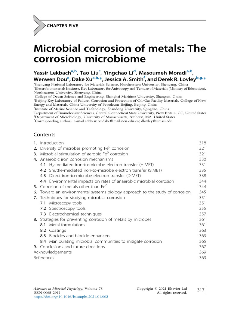 microbial corrosion | PDF | Corrosion | Redox