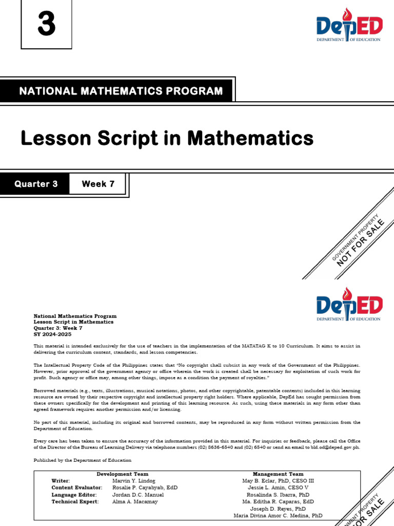 CO 2024 LS Grade3 NMP Quarter3 Week7 Day3 | PDF | Division (Mathematics ...