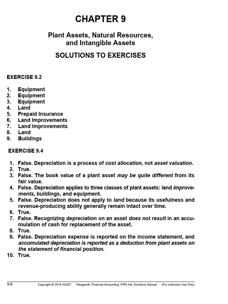 Answers Make Exercises ch09 | PDF | Depreciation | Financial Accounting
