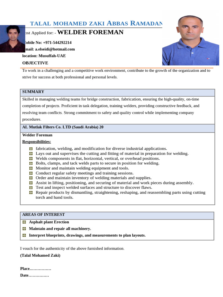 Welder_Foreman[1] | PDF