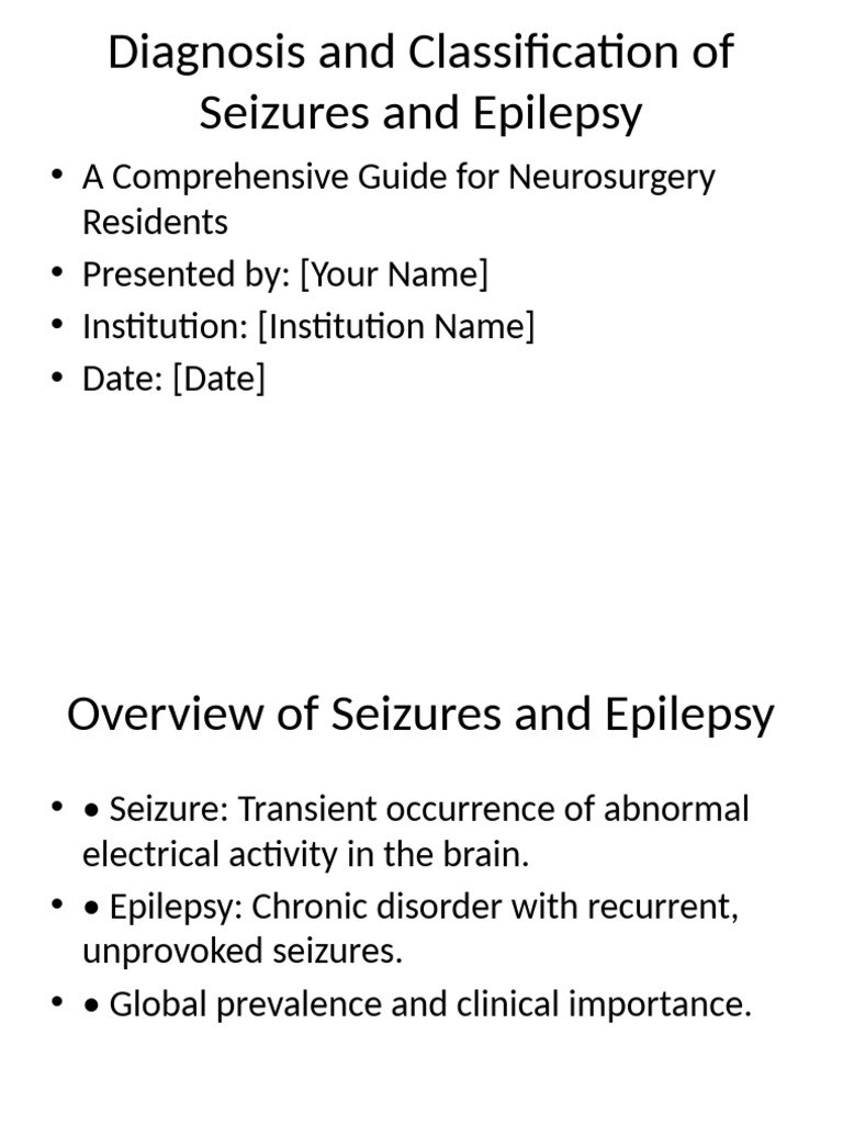 Seizures_and_Epilepsy_Diagnosis_Classification | PDF | Epilepsy ...