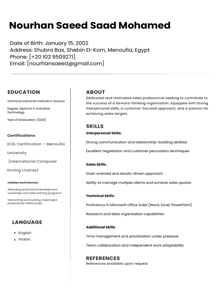 Sales Professional with ICDL Certification | PDF