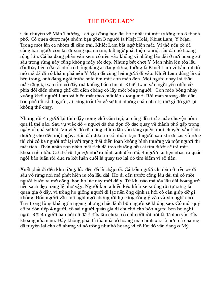 The Rose Lady | PDF