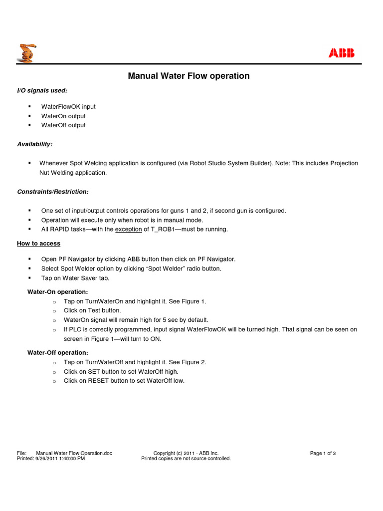 Manual Water Flow Operation fanuc | PDF | Software | Computer Science