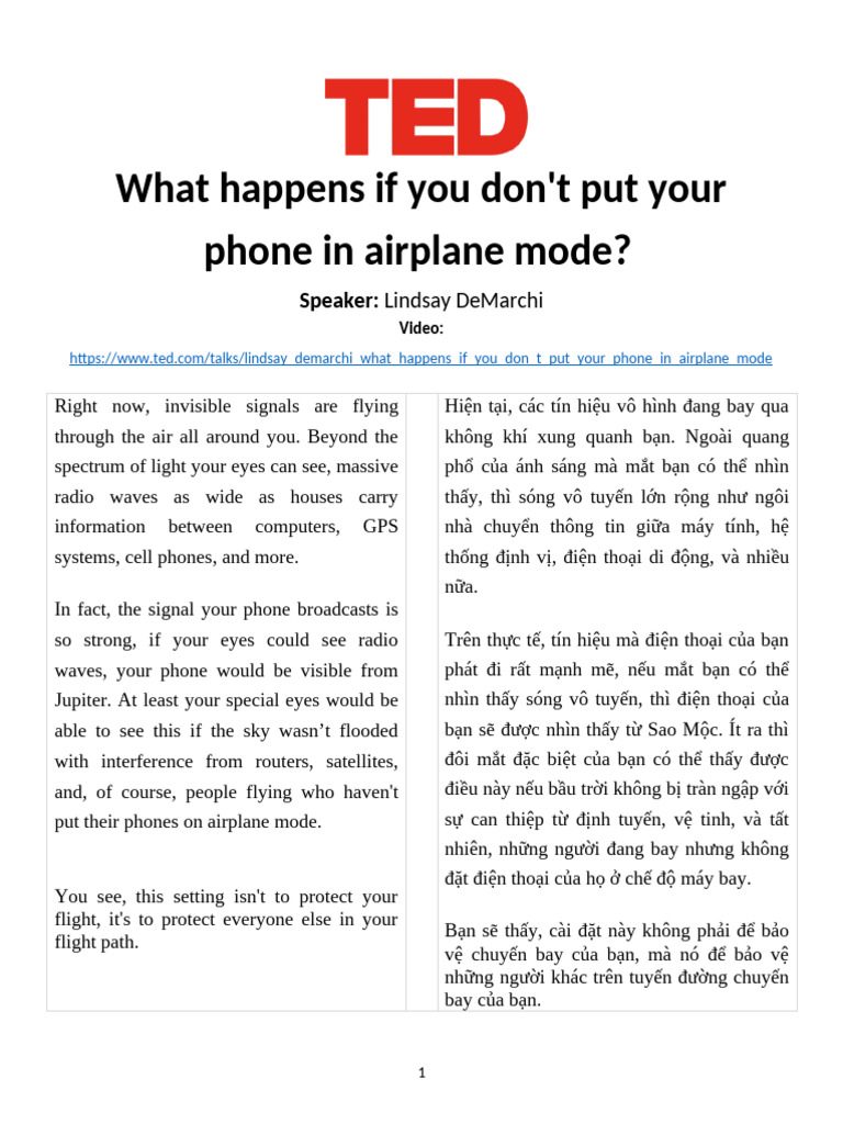 What Happens If You Don - T Put Your Phone in Airplane Mode | PDF