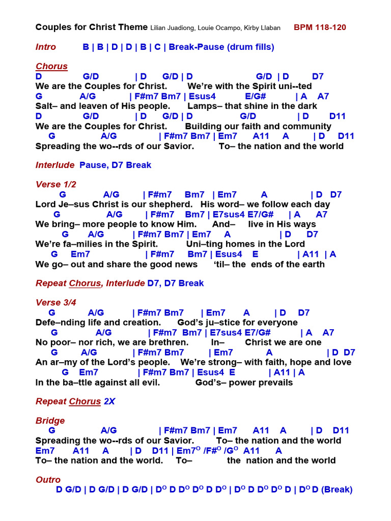 CFC Theme Song 2025 Lyrics | PDF