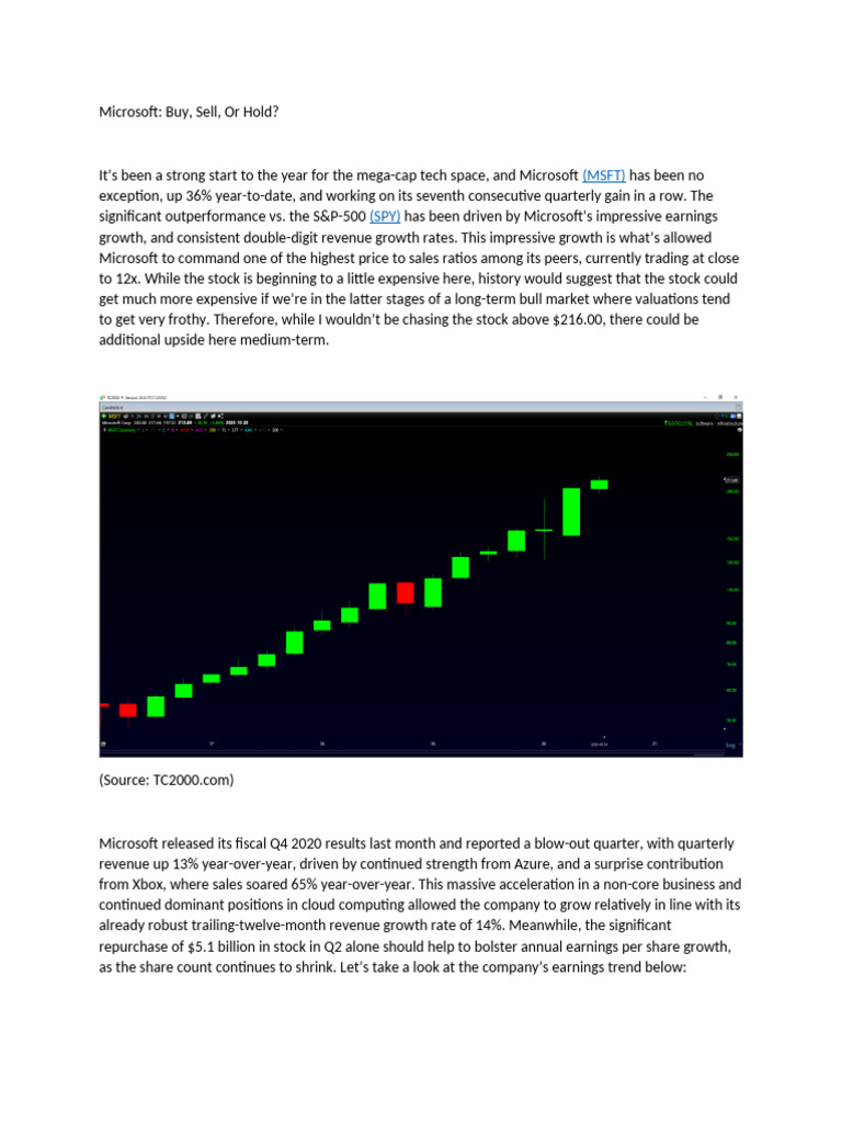 MSFT Article Fixed | PDF | Microsoft | Stocks