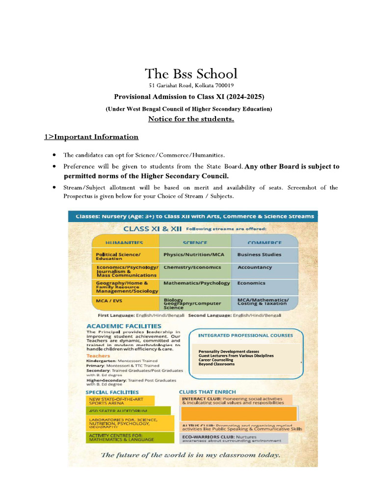 BSS-XI-Notice_merged-2024-25 | PDF