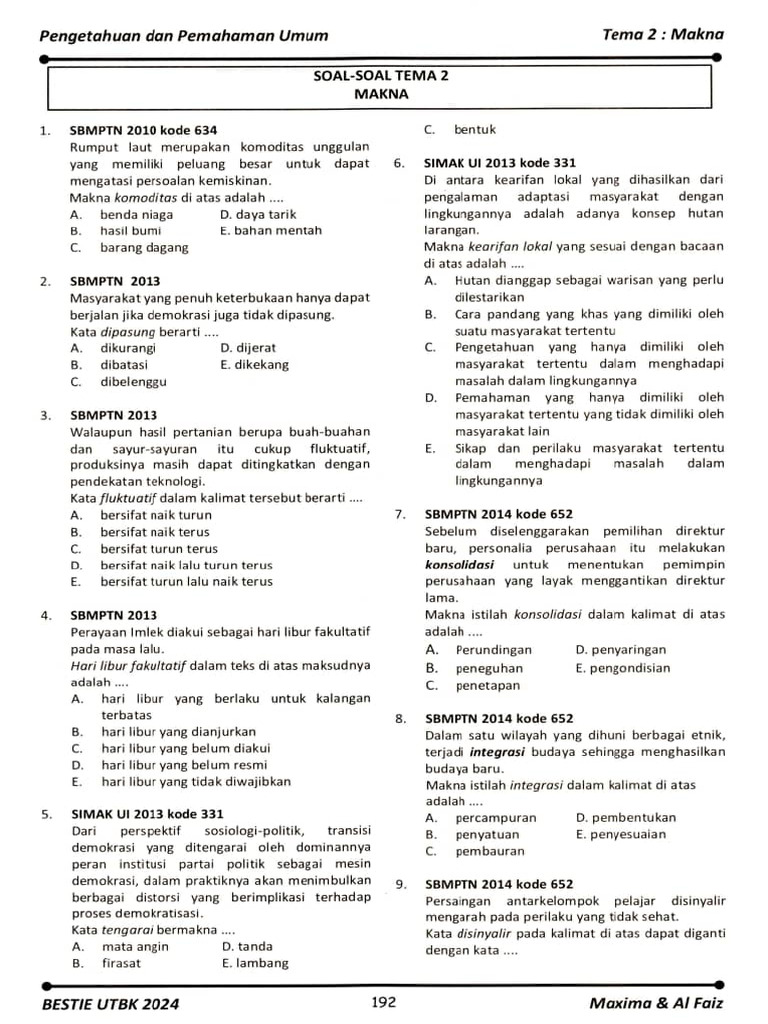 PPU Tema 2 Makna | PDF