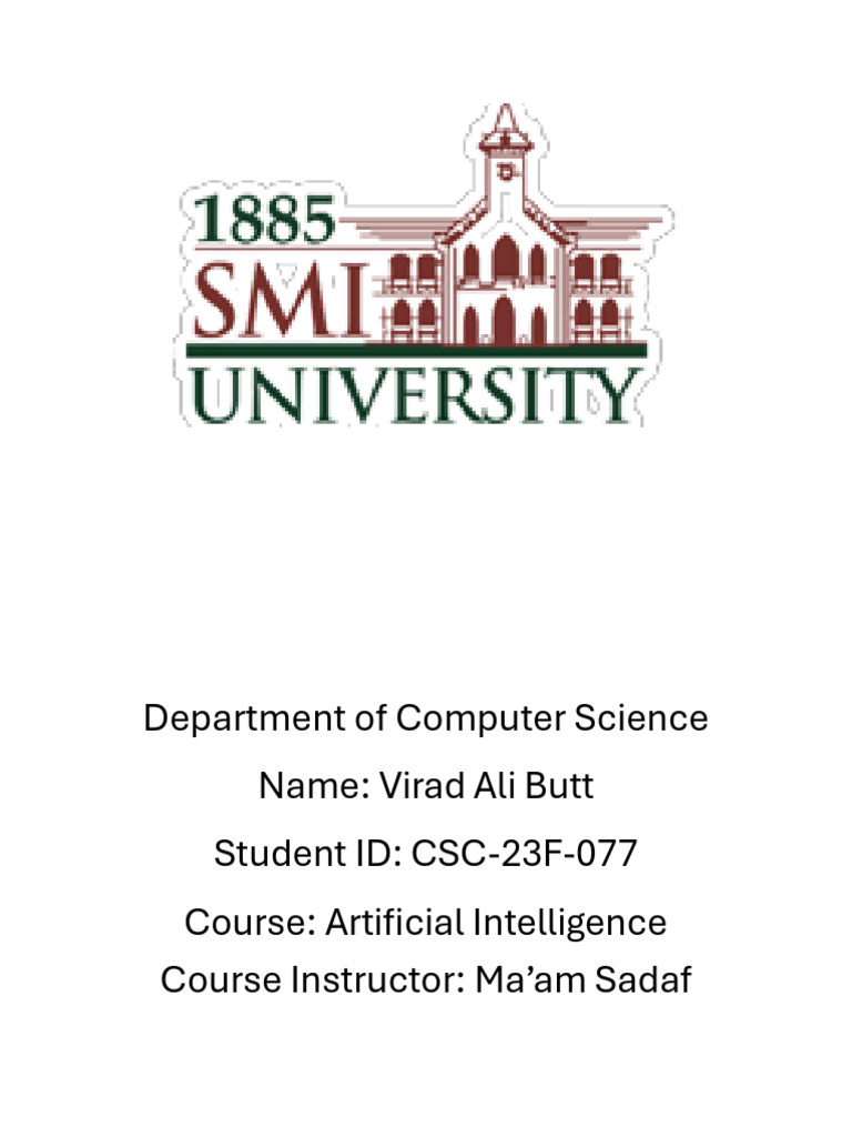 CSC 23F 077 (CS3B) Ass#01 (Ai) | PDF