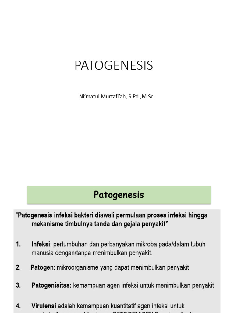 Patogenesis Infeksi Bakteri dan Mekanismenya | PDF