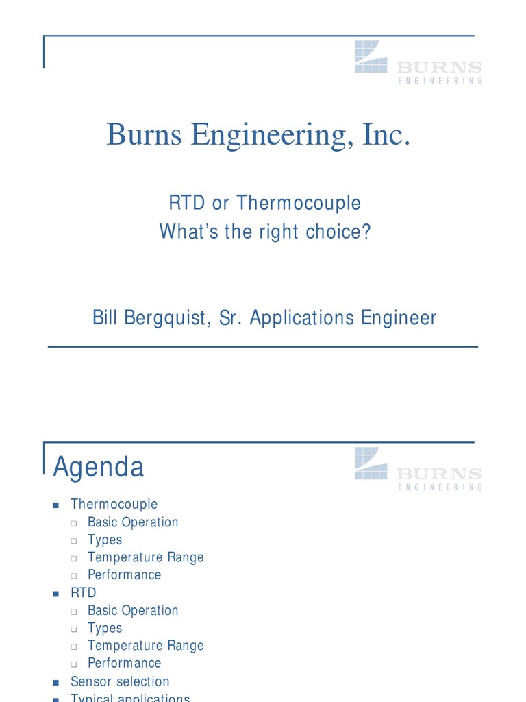 RTD Vs Thermocouple | PDF | Science & Mathematics