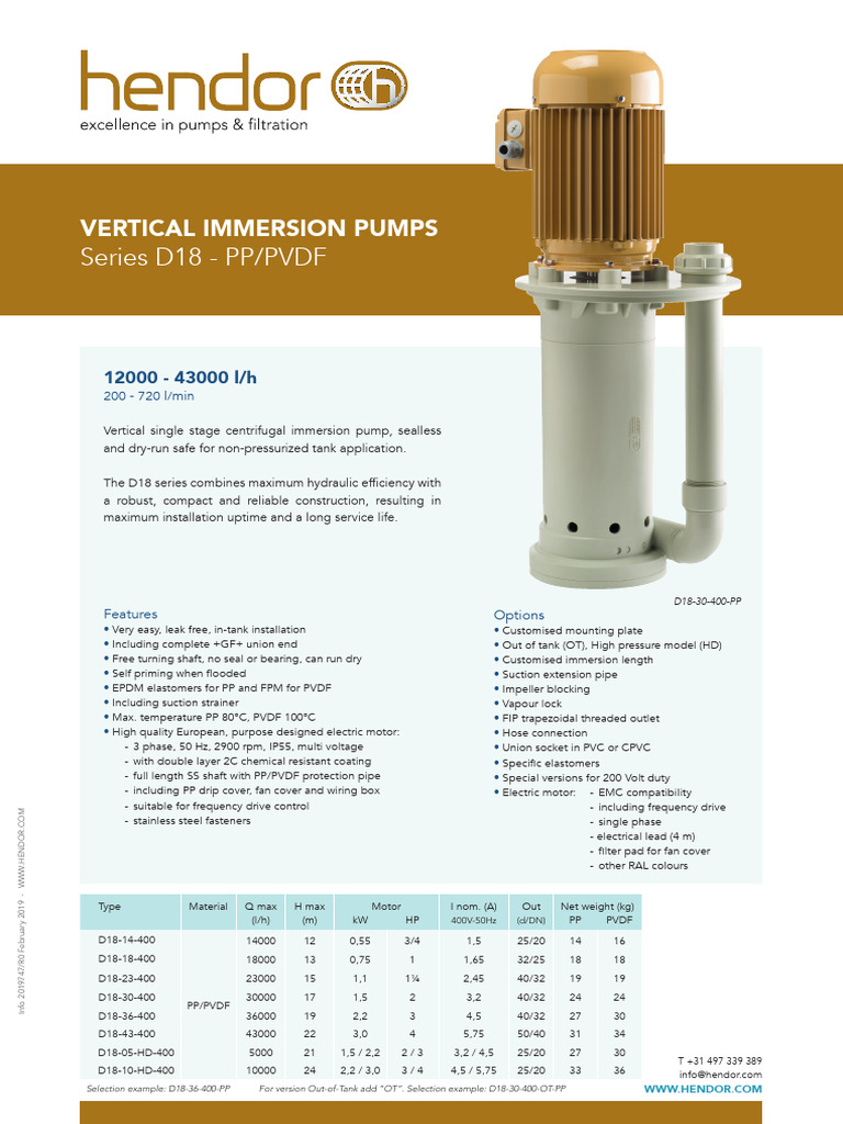Leaflet-D18 20200818113825 | PDF | Pump | Pipe (Fluid Conveyance)