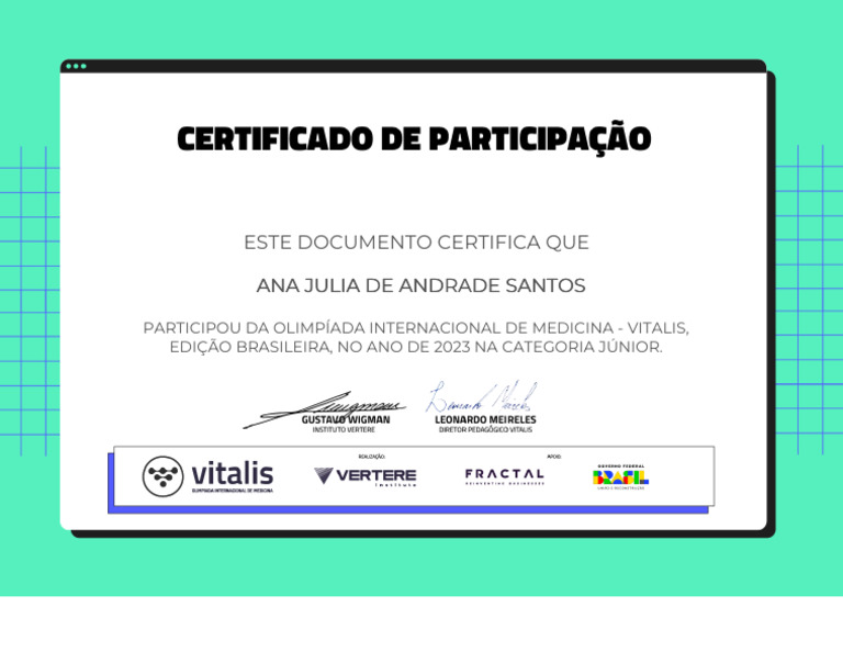 Certificado de Ciências | PDF
