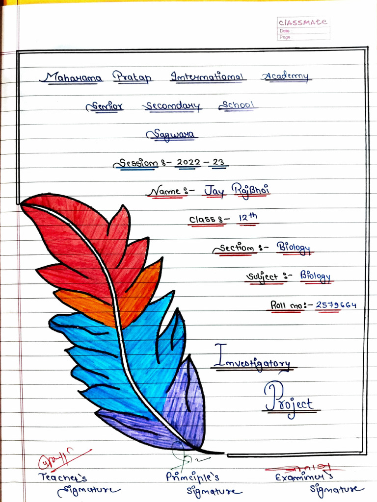 Biology Investigatory Project File | PDF | Prostate | Cancer