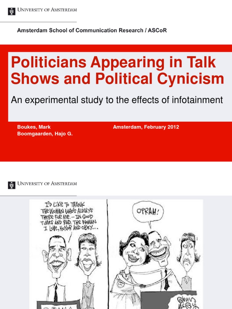 Politicians Appearing in Talk Shows and Political Cynicism: An ...