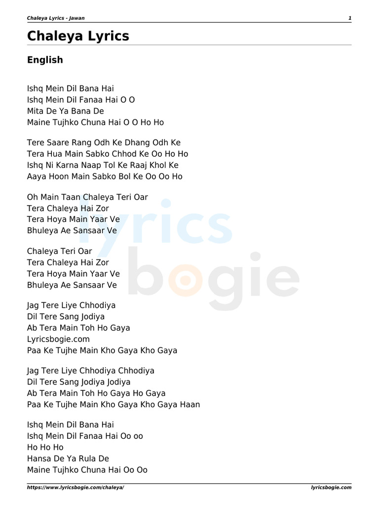 Chaleya | PDF