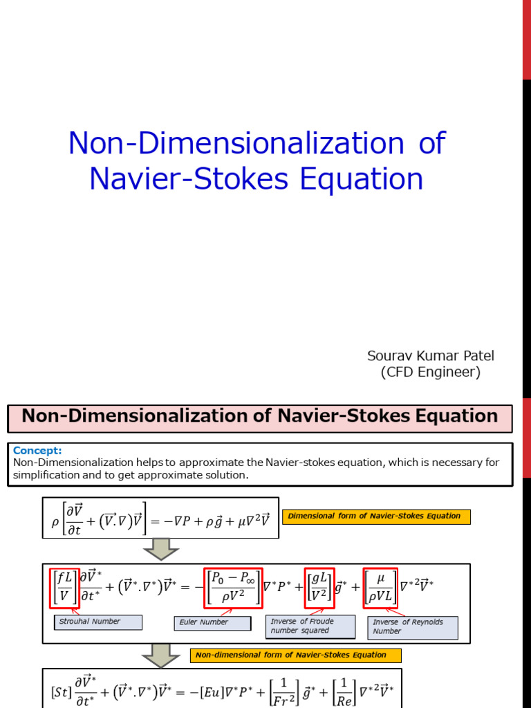 Non-Dimensionalization of Navier Strokes Equation | PDF | Fluid Dynamics | Navier–Stokes Equations