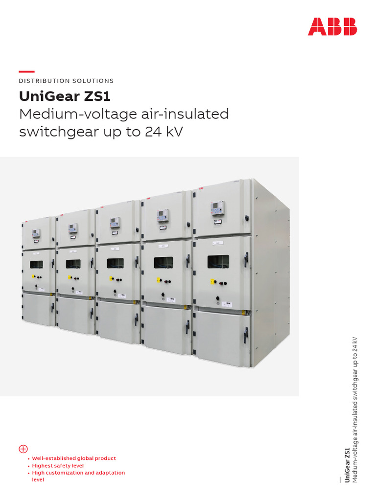 UniGear ZS1 Medium-Voltage Switchgear | PDF | Insulator (Electricity ...