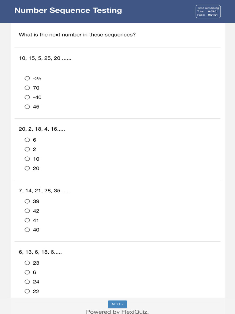 Number Sequence Challenge | PDF