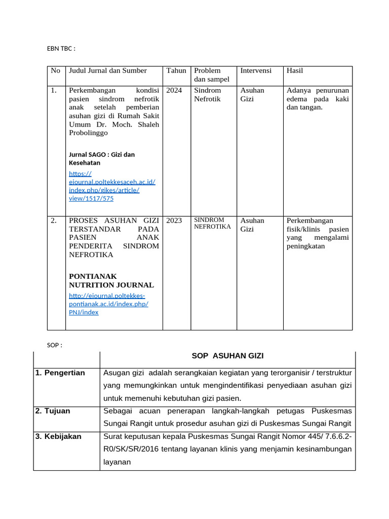 EBN Sindrom Nefrotik | PDF