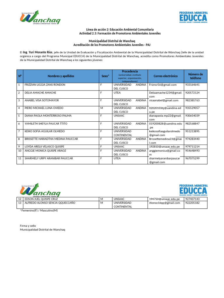 05 - Ficha - Acreditación PAJ | PDF