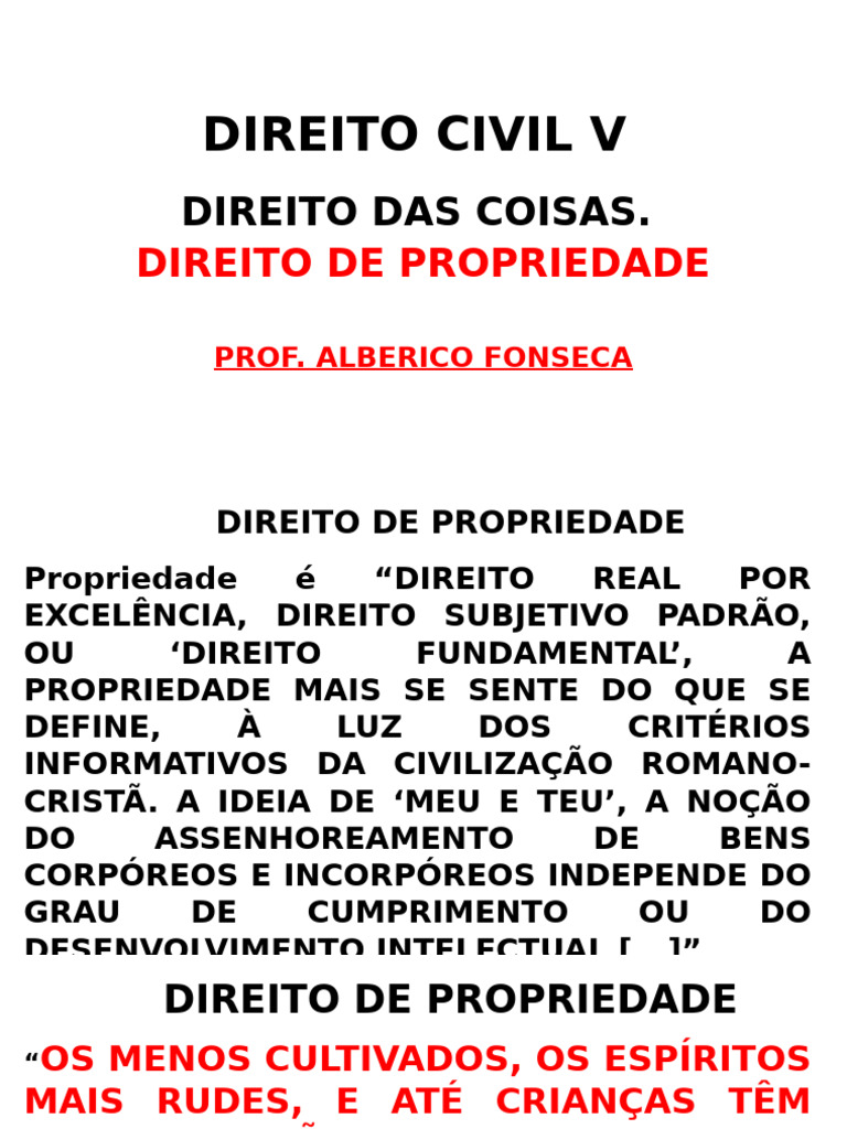 Apostila 2 Direito de Propriedade | PDF | Propriedade | Propriedade privada