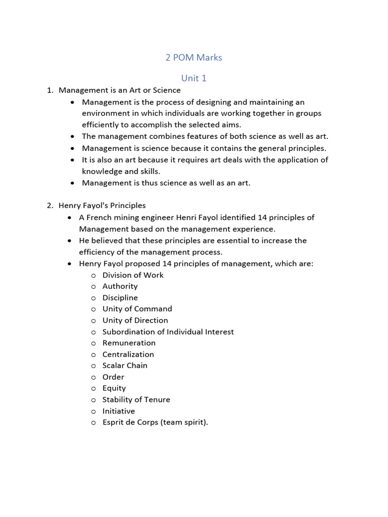 2 POM Marks | PDF | Motivation | Motivational