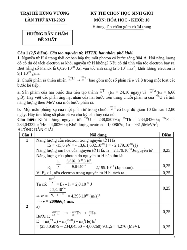 CVA - Lạng Sơn - HDC Hoá học 10 | PDF