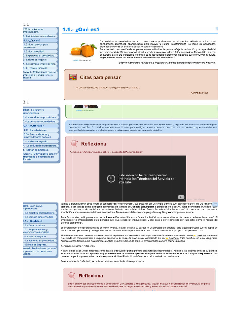 EIE. UT1. La iniciativa emprendedora | PDF