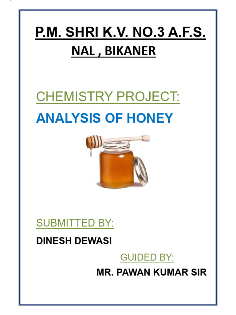Honey Analysis (3) | PDF | Honey | Ammonium